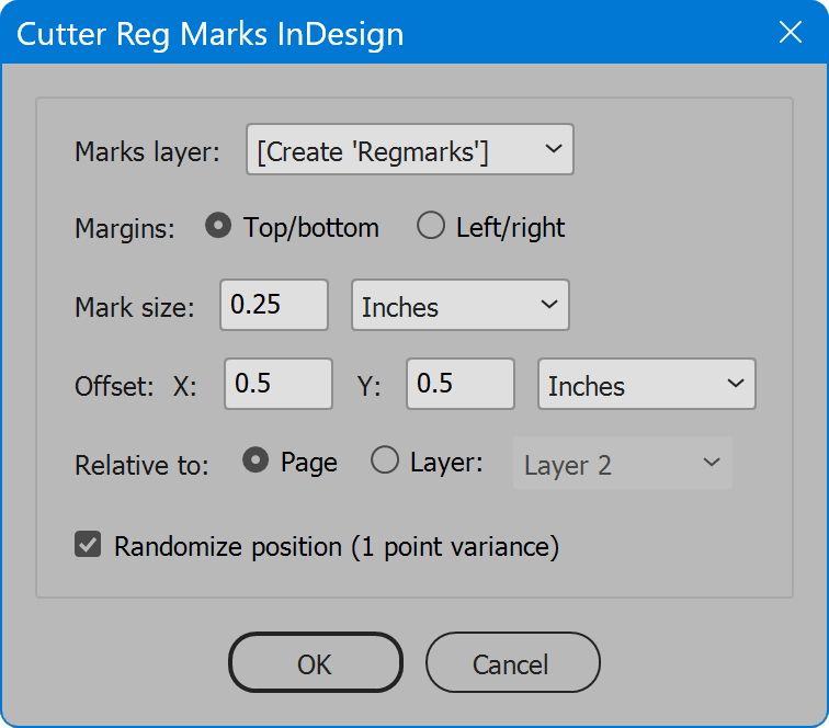 Mars Premedia Cutter Reg Marks InDesign