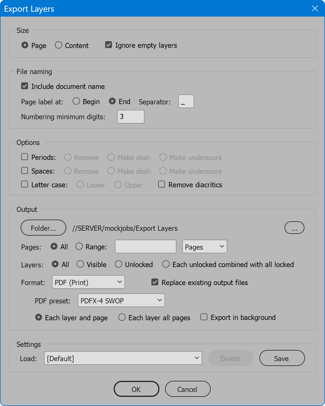 Mars Premedia Export Layers