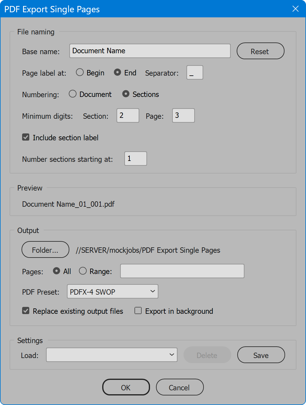Mars Premedia PDF Export Single Pages